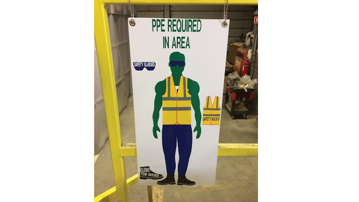 PPE Signage Conveys Safety Requirements From: Visual Workplace ...