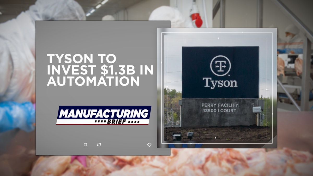 Tyson to Invest $1.3B in Automation | Industrial Equipment News