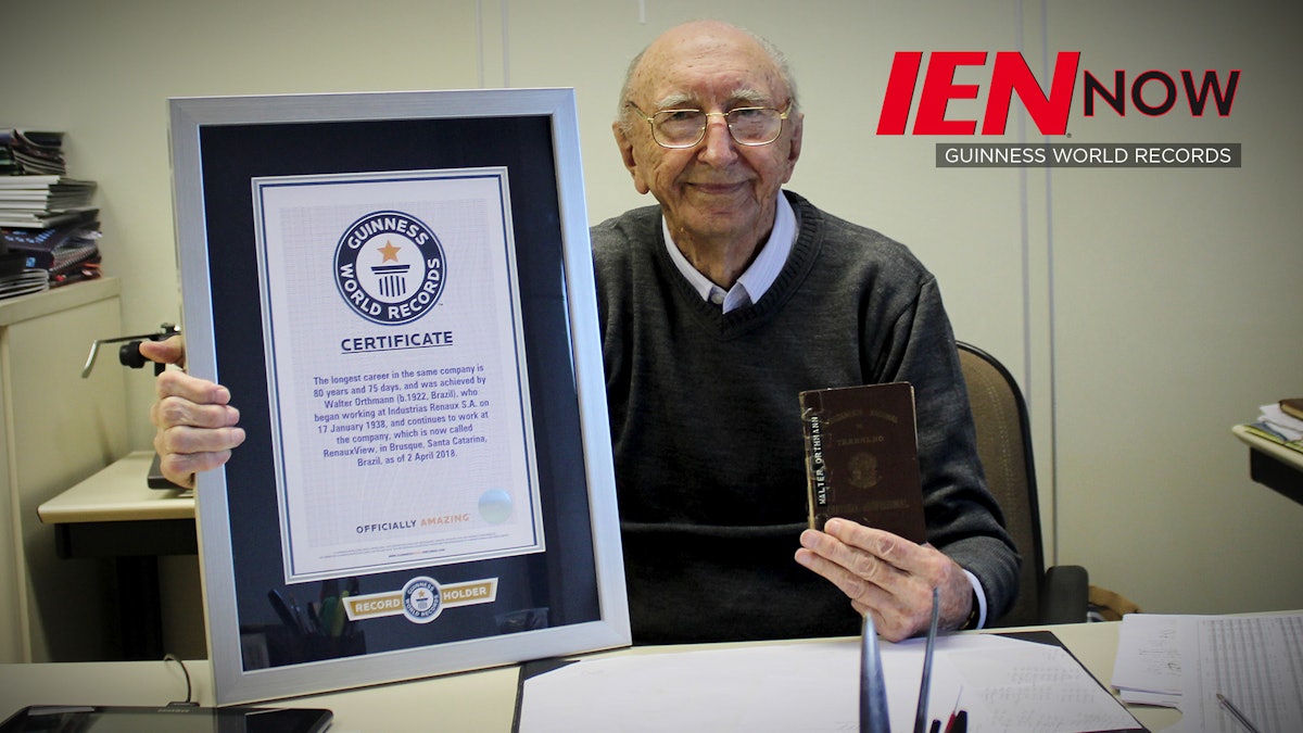 Man Sets Record for Longest Tenure at a Company | Industrial Equipment News