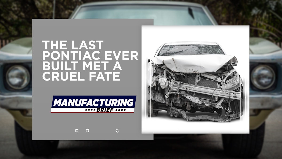 The Last Pontiac Ever Built Met a Cruel Fate | Industrial Equipment News