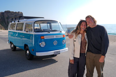 Volkswagen Debuts Restored Vintage Blue Bus That Survived California ...