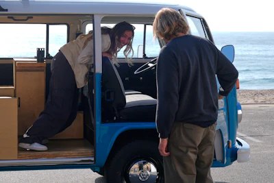 Volkswagen Debuts Restored Vintage Blue Bus That Survived California ...